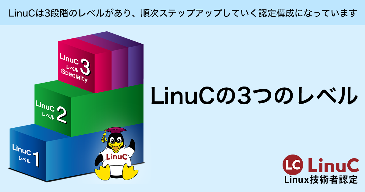 LinuCの3つのレベル | IT資格といえば LinuC | Linux技術者認定試験 リナック | LPI-Japan
